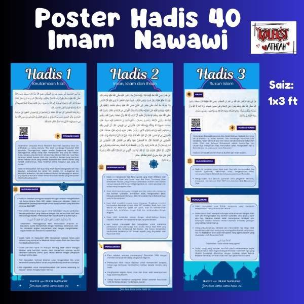 Poster 40 Hadis Imam Nawawi - Banner | Shopee Malaysia