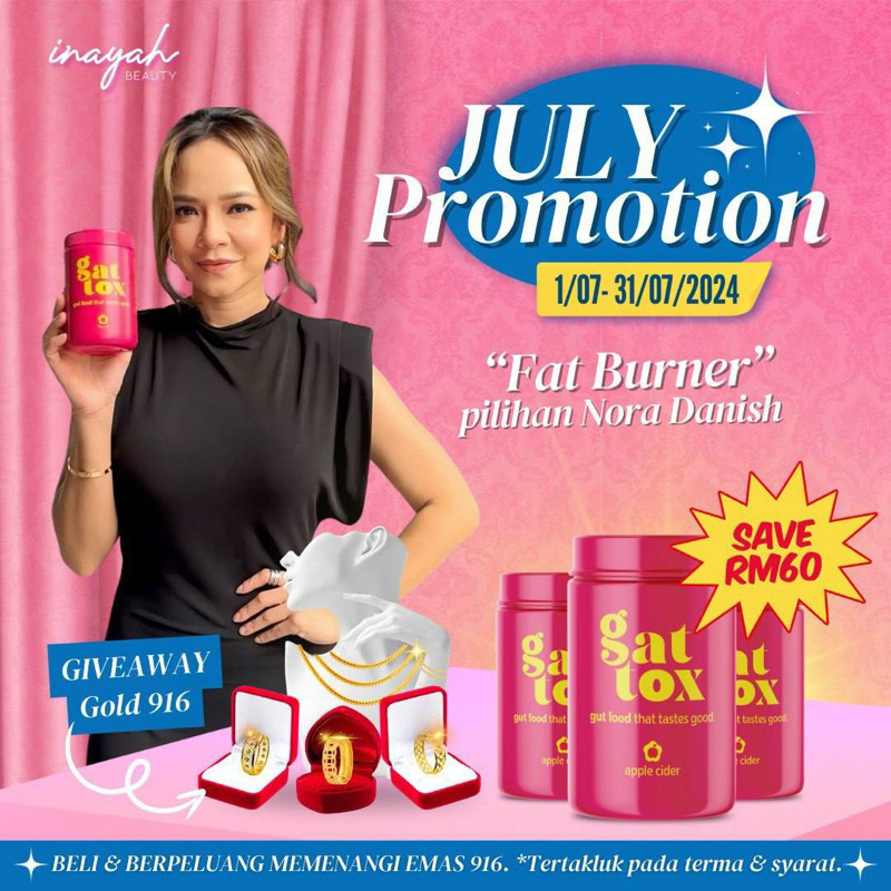 ORIGINAL HQ | 3JAR GUTTOX BY INAYAH BEAUTY FAT BURNER GUTOX GATTOX ...