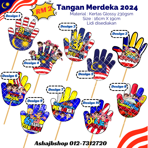 Tangan Merdeka 2024 / Lambaian Merdeka (Props Merdeka) | Shopee Malaysia