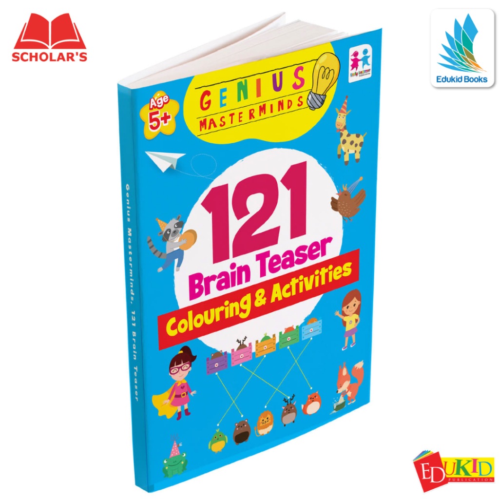 GENIUS MASTERMINDS 121 COLOURING & ACTIVITIES - BRAIN TEASERS - saiz A4 ...