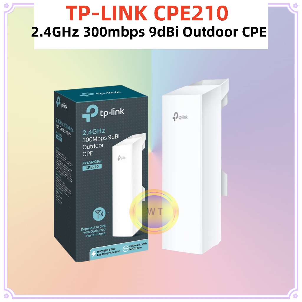 TP-link CPE 210 2.4GHz 300Mbps 9dBi AP Repeater Outdoor Access Point- 3 ...