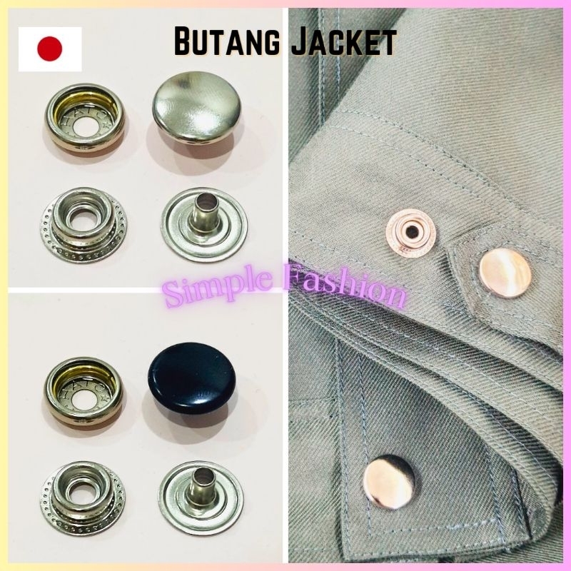 (10 sets/pack) Butang Jacket / Butang Beg / Metal Snap Fastener Jacket ...