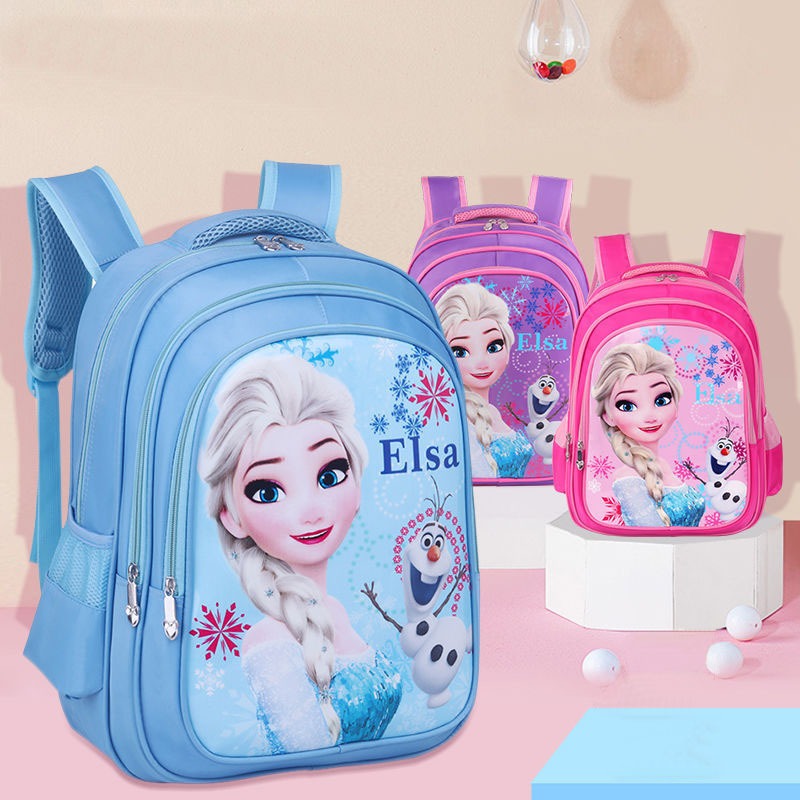 New Kindergarten School Bag Cartoon Elsa Backpack Fashion Boy Girl Baby ...