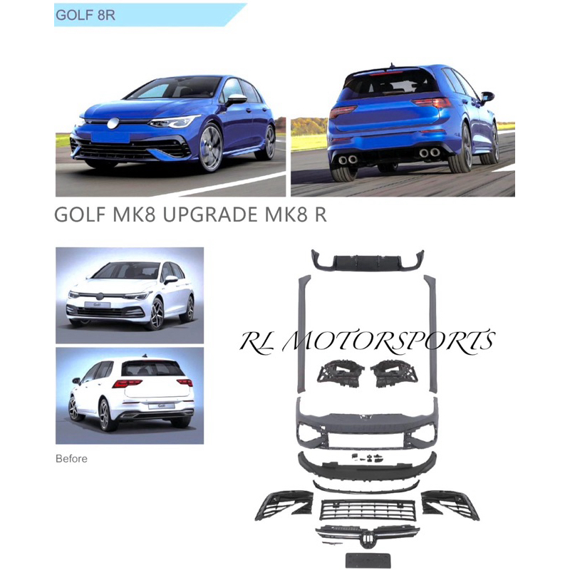 Volkswagen Golf MK8 2022 2023 2024 R mk8R bodykit body kit front rear ...
