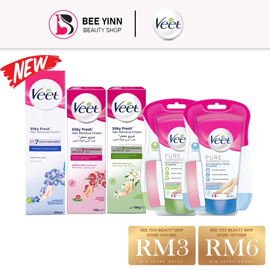 Veet Hair Removal Cream (100g/150g/200g) - For Normal / Sensitive / Dry ...