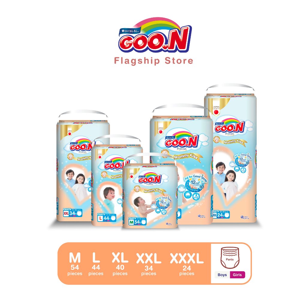 [Pre-Order] GOON Premium Mommy Kiss Pants Super Jumbo Pack M54/ L44/ XL40/ XXL34/ XXXL24 ...