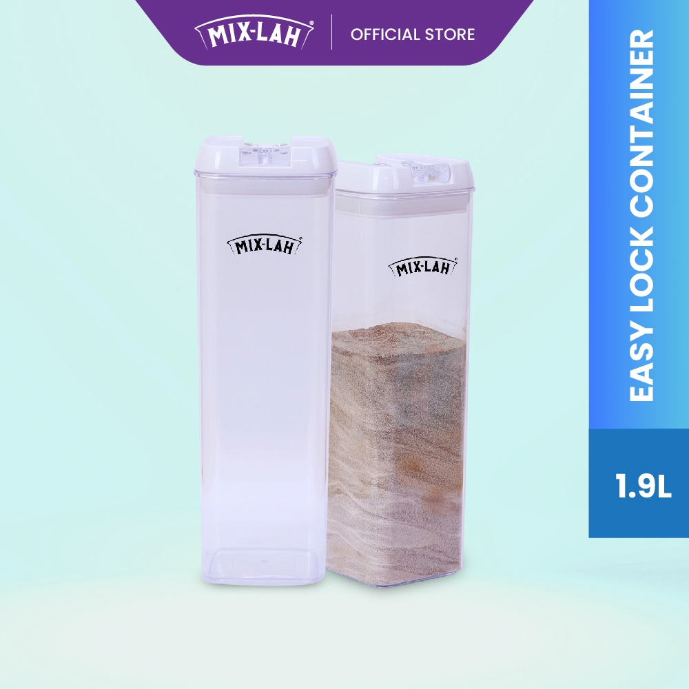 MIX-LAH Air-Tight Easy Lock Container Large (1.9L) | Shopee Malaysia