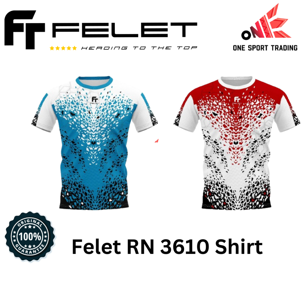 (Ready Stock) FELET SLEEVE BADMINTON TSHIRT RN 3610 / Felet Baju ...