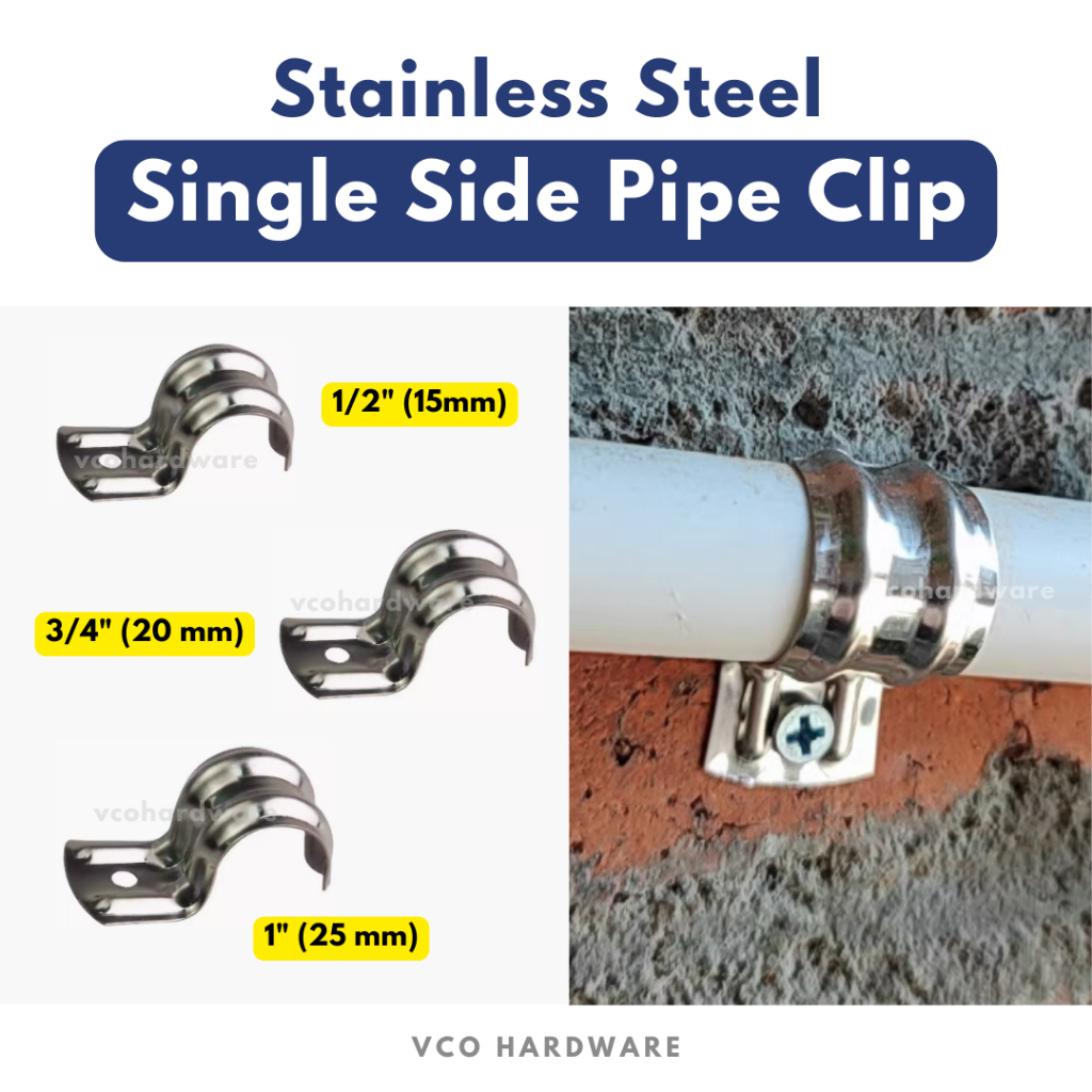 Stainless Steel 201 Single Side Half Saddle Pipe Clip / U clip ...