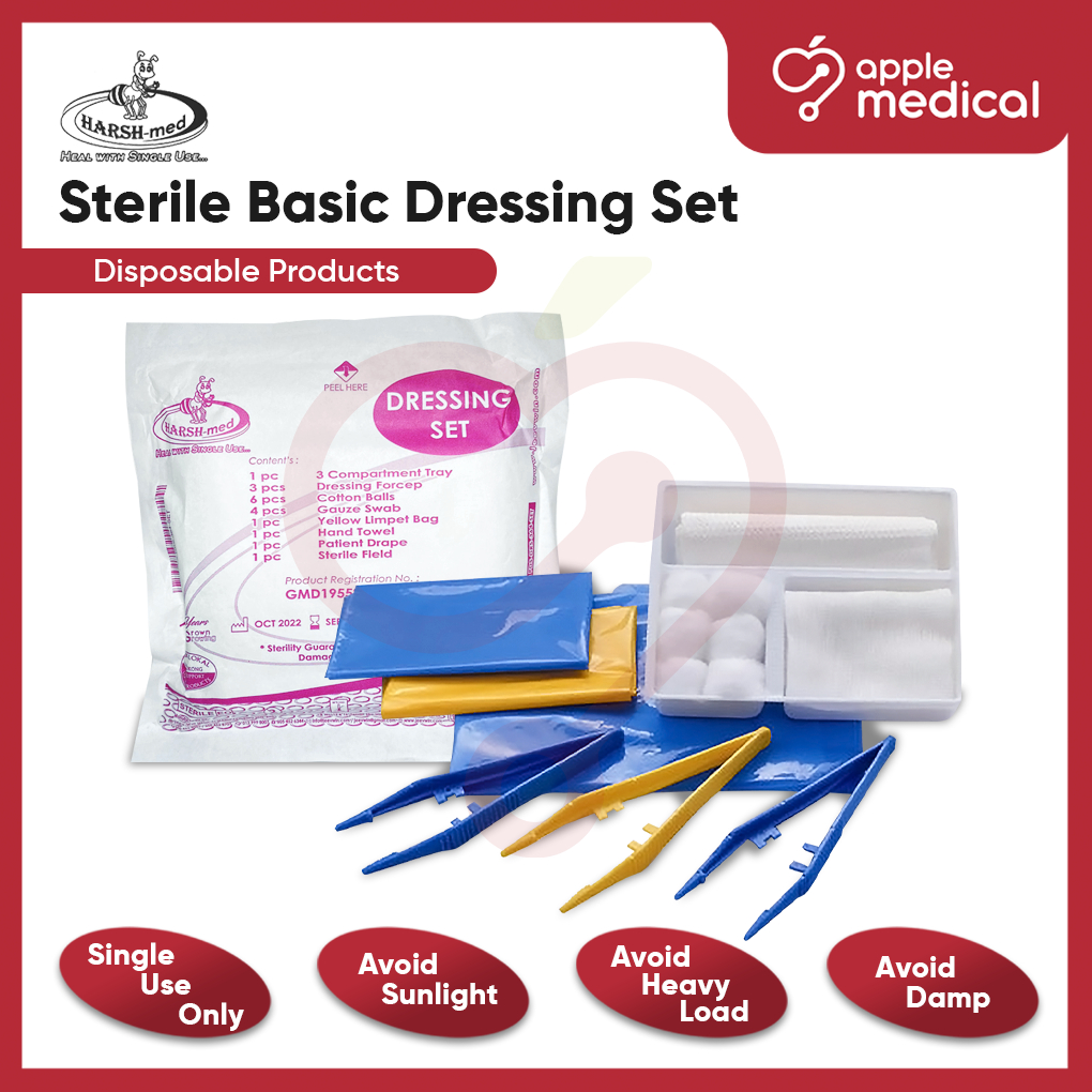 Sterile Basic Dressing Set 1pkt ( 1 forceps ) & (3 forceps) / Set ...