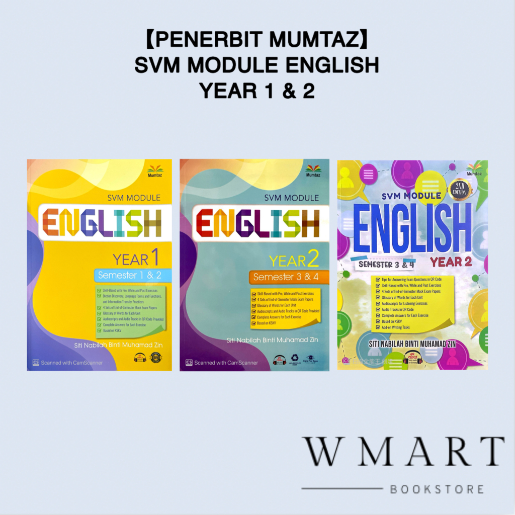 【Penerbit Mumtaz】SVM Module English Year 1 and 2 — Semester 1 2 3 4 ...