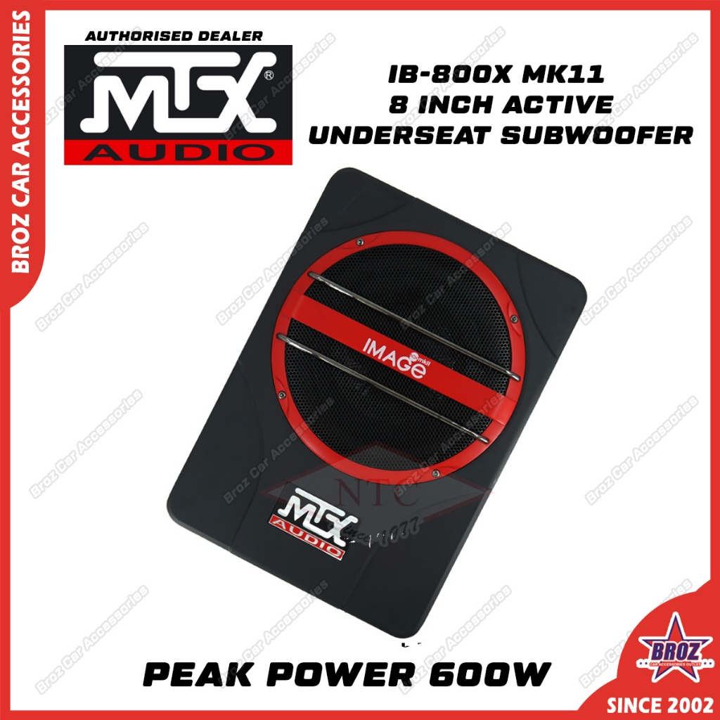 MTX Audio IB-800XMK2 8 INCH Underseat Subwoofer 600W Peak Power Woofer ...