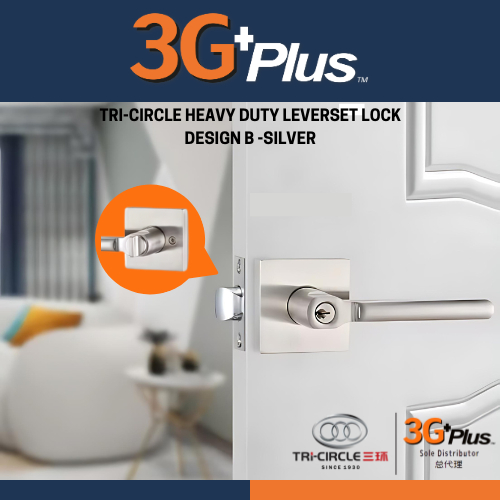 TRI-CIRCLE Heavy Duty Tubular Lever Lockset Cylindrical Leverset Lock ...