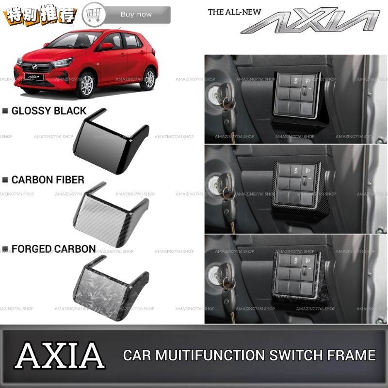 AMAZING PERODUA NEW AXIA 2023-2024 CAR MUITIFUNCTION SWITCH FRAME ...