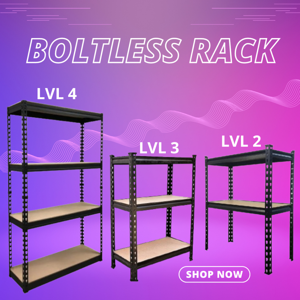 Boltless Rack 2 3 4 Tier Rak Besi Tingkat Dapur Shelf 铁架 Living Kitchen Storage