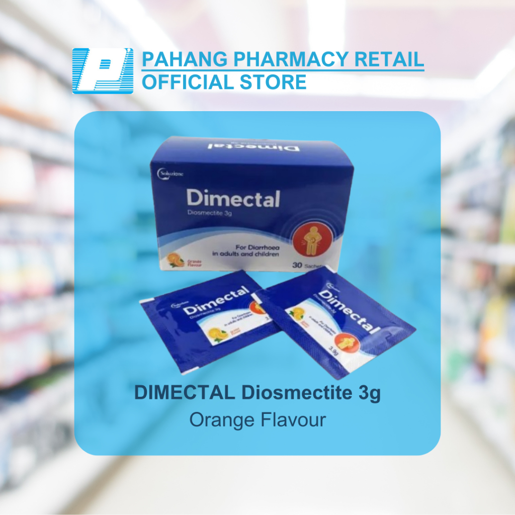 DIMECTAL Diosmectite 3g Orange Flavour 5 sachets | 30 sachets | Shopee ...