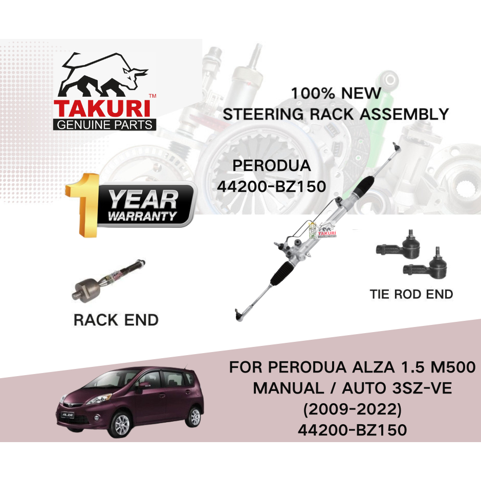 100% NEW STEERING RACK ASSY ASSEMBLY 44200-BZ150 FOR PERODUA ALZA 1.5 ...