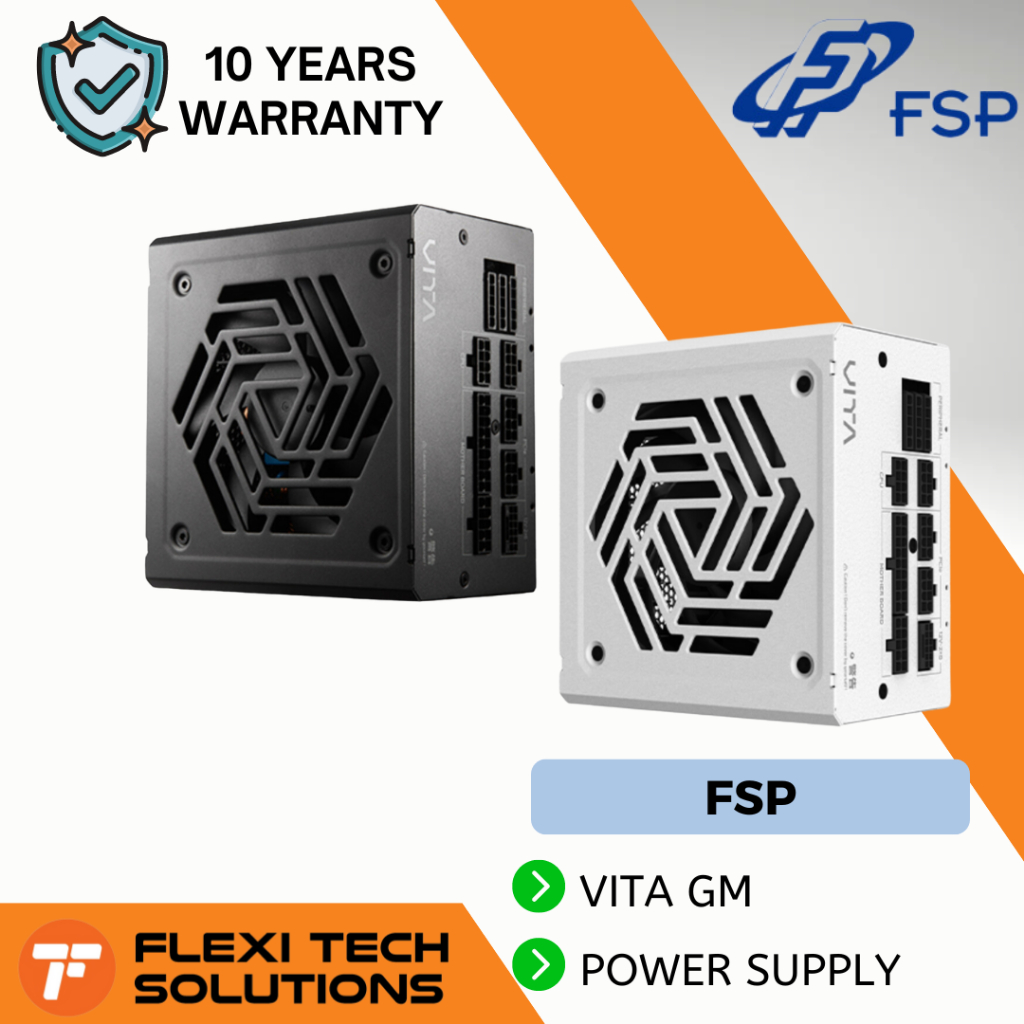 Flexi Tech FSP VITA GM ATX3.1 (PCIe5.1) 750W / 850W / 1000W 80 Plus Gold Full Modular - Black ...