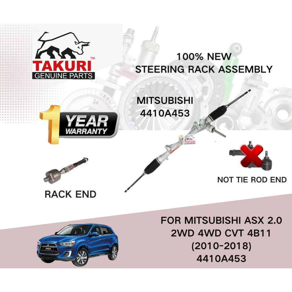 100% NEW STEERING RACK ASSY ASSEMBLY 4410A453 FOR MITSUBISHI ASX 2.0 ...