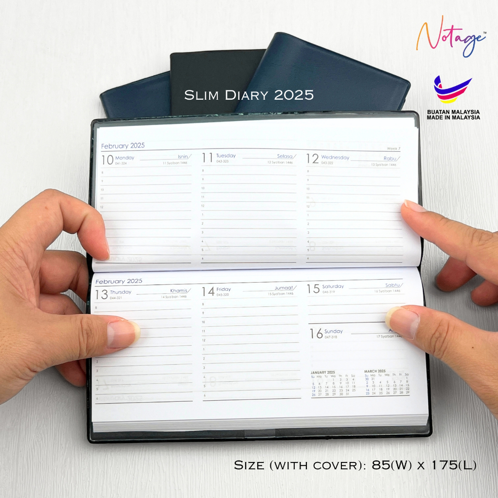 Slim Diary 2025 PVC Soft Cover untuk Saiz Poket Kecil Diari Journal ...