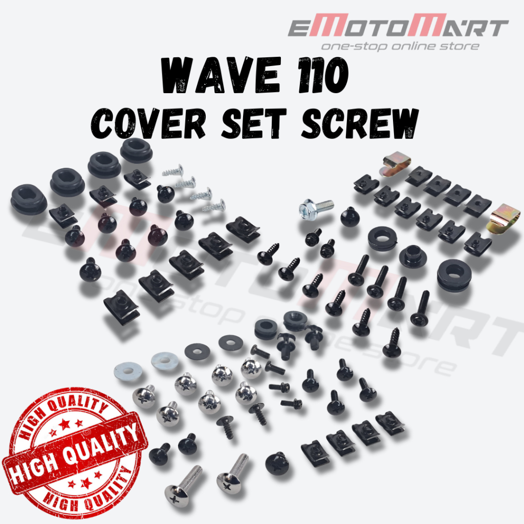 HONDA WAVE110 COVERSET SCREW FULL SET HANDLE COVER LEGSHIELD COVER ...