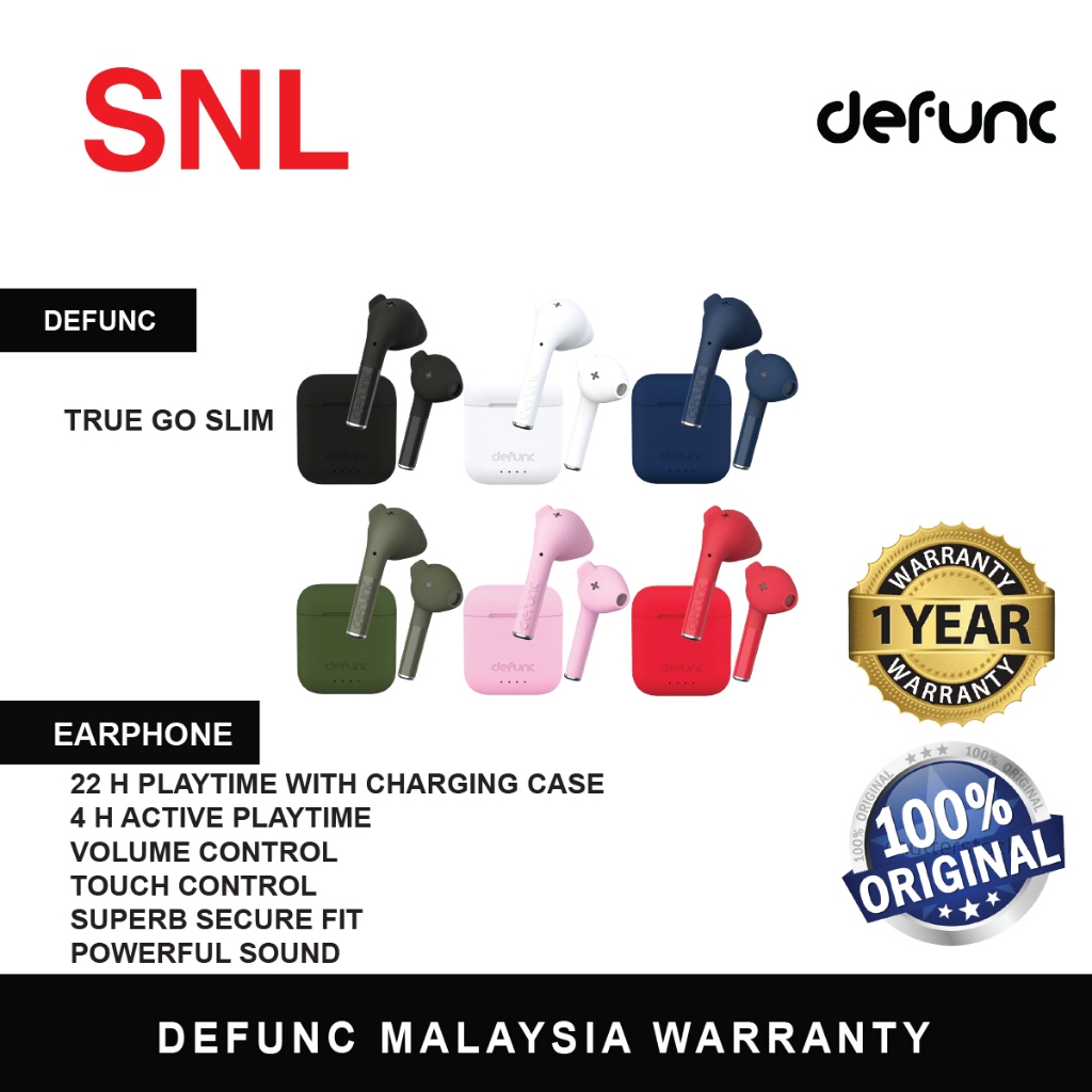 Defunc True Go Slim Wireless Earbuds | Shopee Malaysia