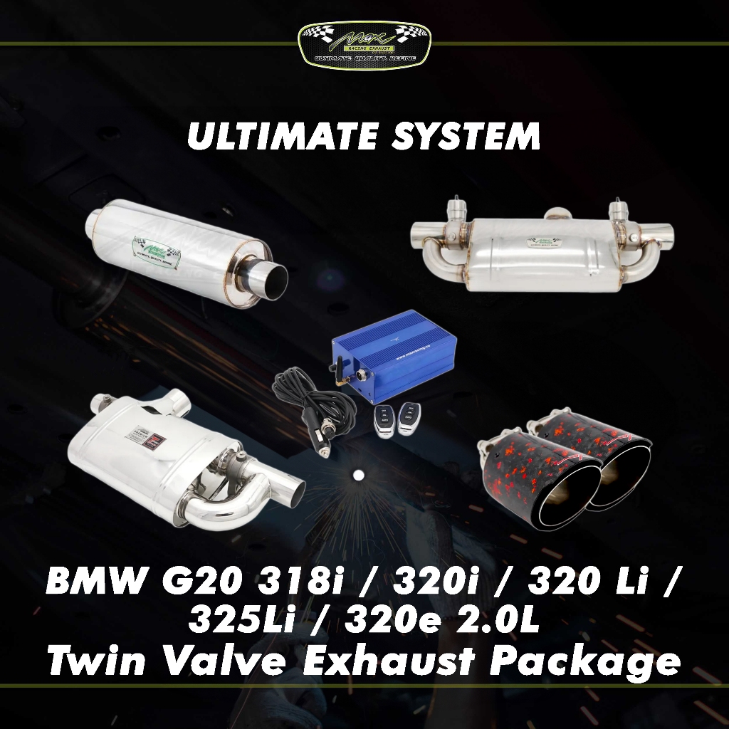 BMW G20 318i / 320i / 320 Li / 325Li / 320e 2.0L Twin Valve Exhaust ...