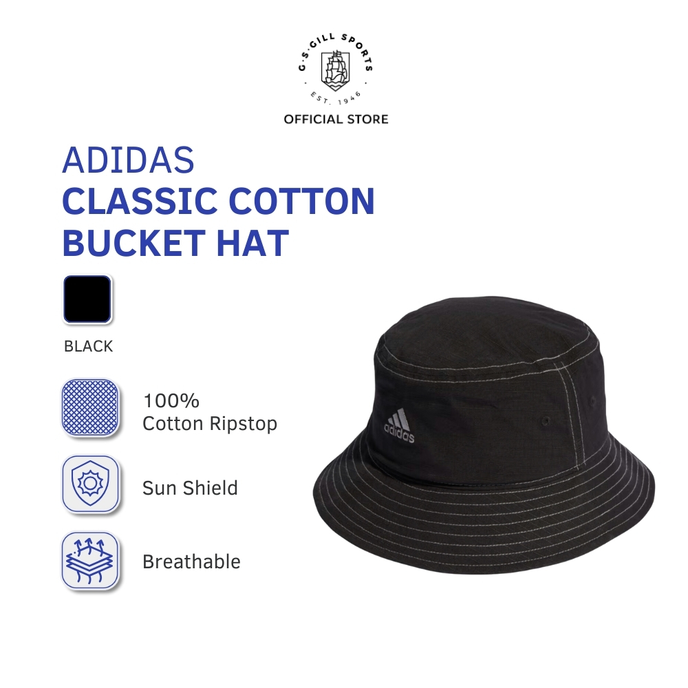 Adidas Bucket Hat HY4318 Cotton Sport Hat with Mesh Sweatband Men Women ...