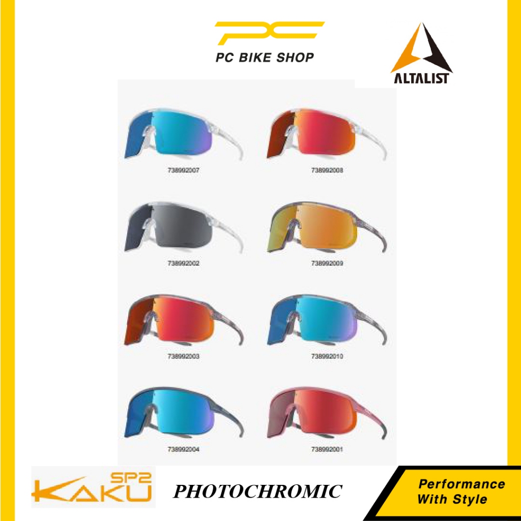 ALTALIST KAKU SP2 SUNGLASSES CYCLING EYEWEARS 29g Photochromic Sport Cycling Cermin Mata Hitam ...