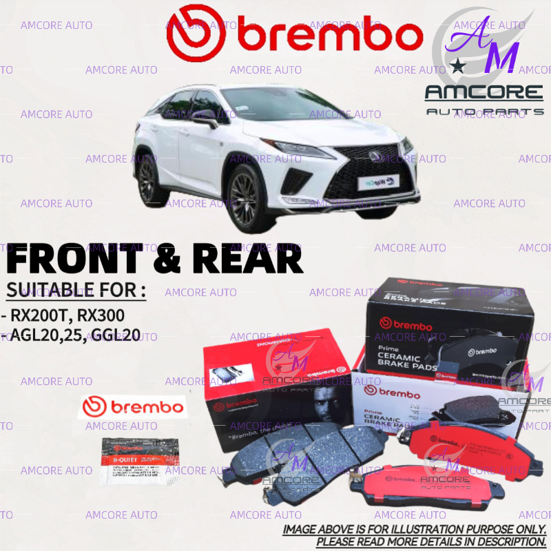 LEXUS RX200T RX300 AGL20 GGL20 - BREMBO BRAKE PADS / CERAMIC NAO BRAKE ...