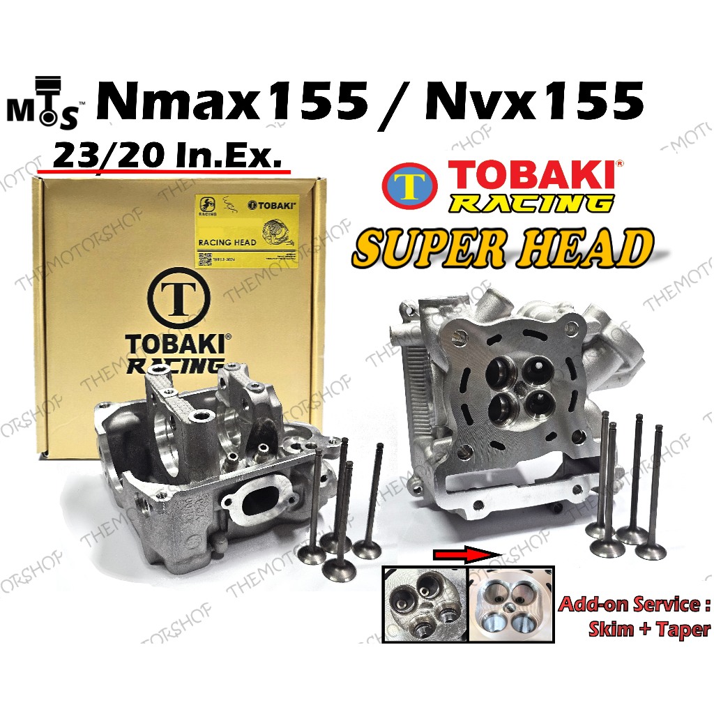 👍TOBAKI RACING VVA NMAX155 NVX 155 NMAX V2 (20/23) RACING HEAD Y16 ...