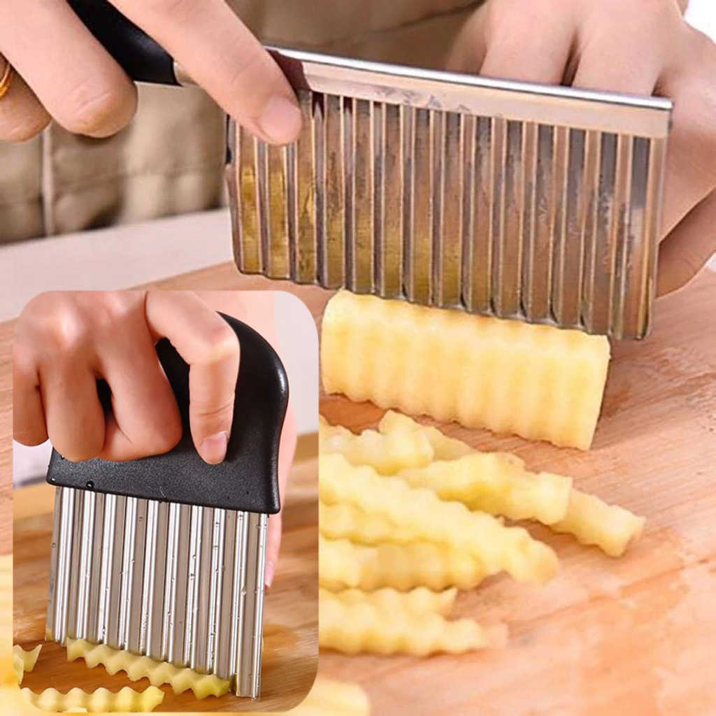 Quality Stainless Steel Potato Chip Vegetable Crinkle Wavy Cutter ...