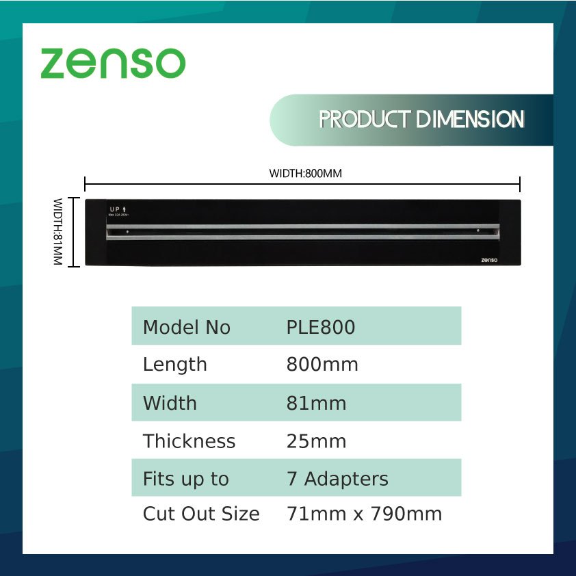 [SIRIM] Zenso Z.Line Power Track 32A 600mm/800mm/1000mm Zline Not ...