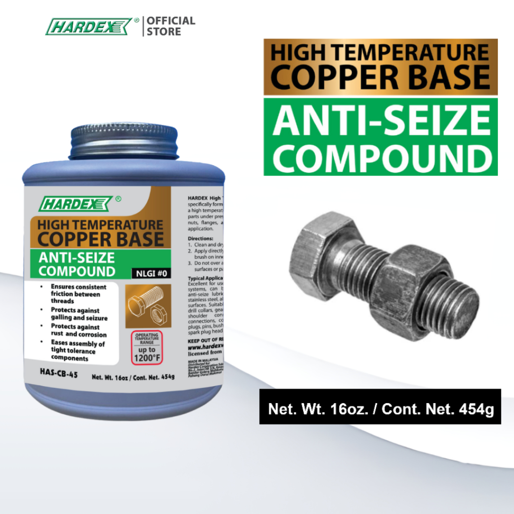Hardex High Temperature Copper Base Anti-Seize Compound (227g/454g) HAS-CB-22/HAS-CB-45 | Shopee ...