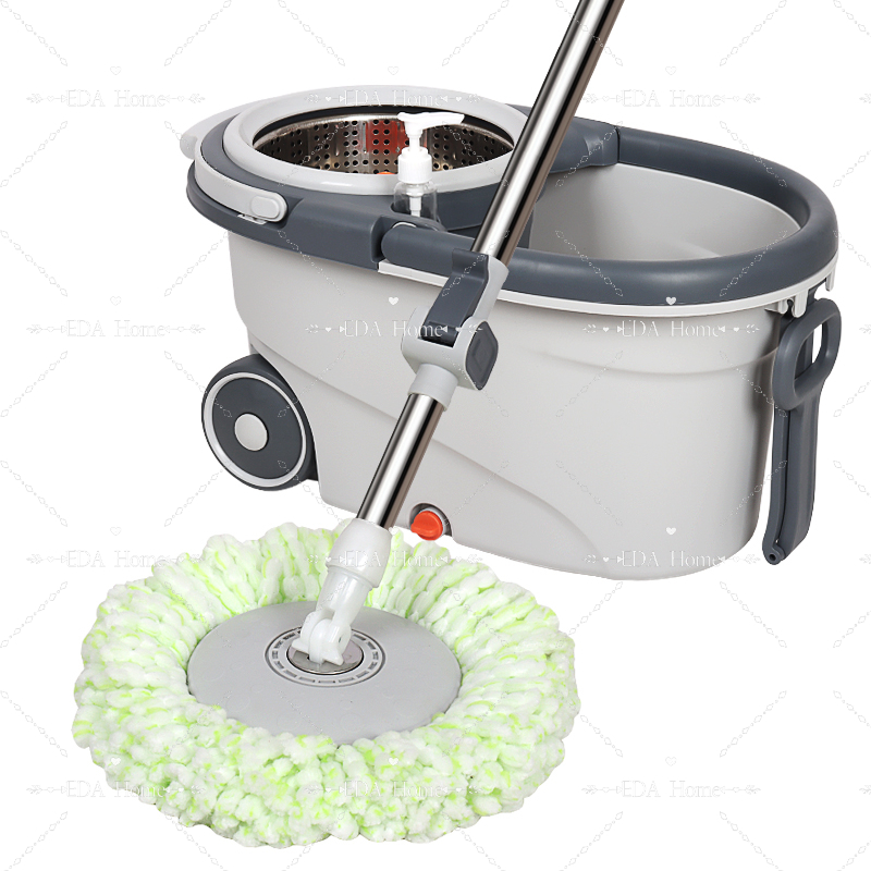 [FREE Mop Head] Easy Spin Mop 360 - Stainless Steel Handle & Basket ...