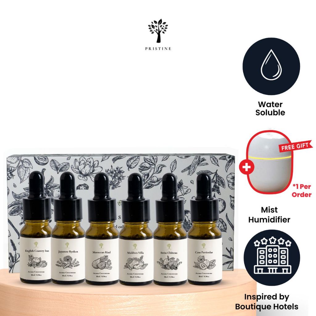 Pristine Aroma Concentrate 6 Pack + Mist Humidifier | Hotel | Water ...