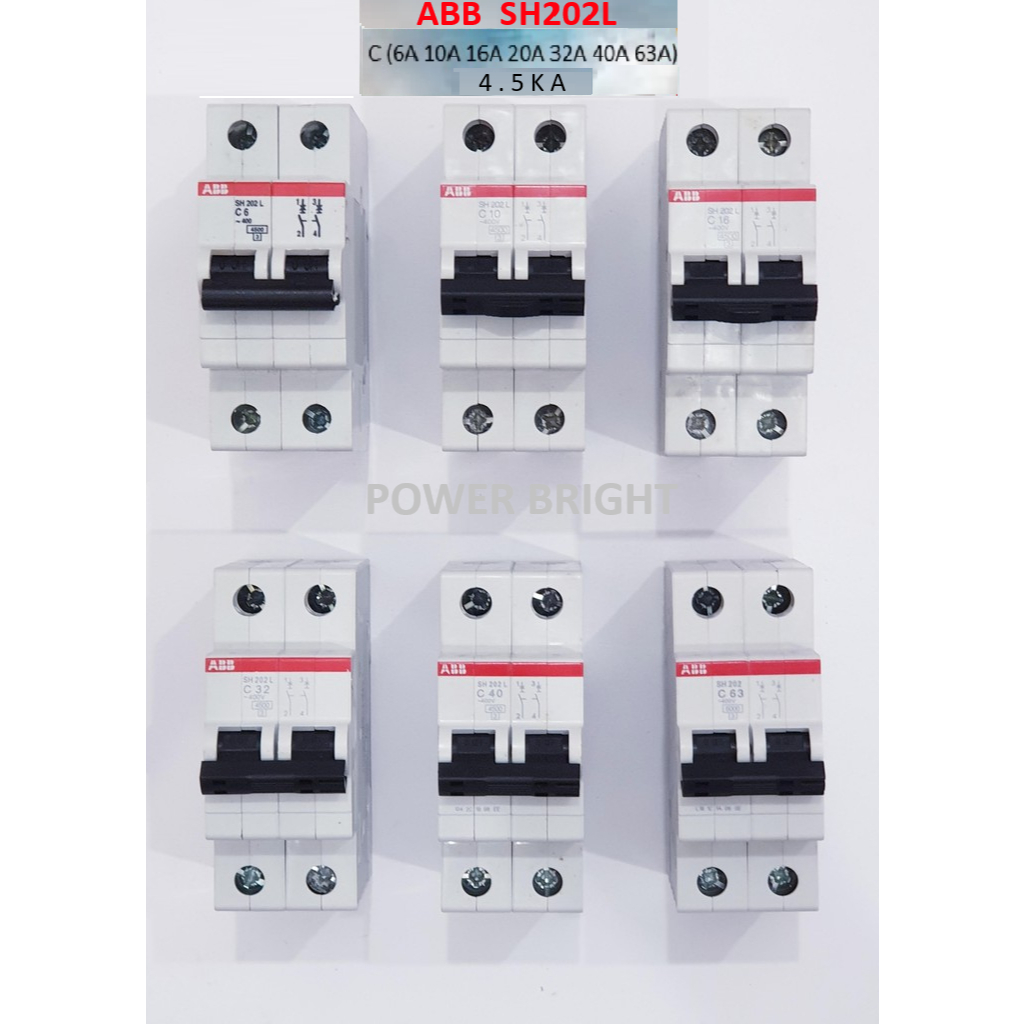 ABB MCB 2 POLE [4.5KA] [6A , 10A , 16A , 20A , 32A , 40A ] | Shopee Malaysia
