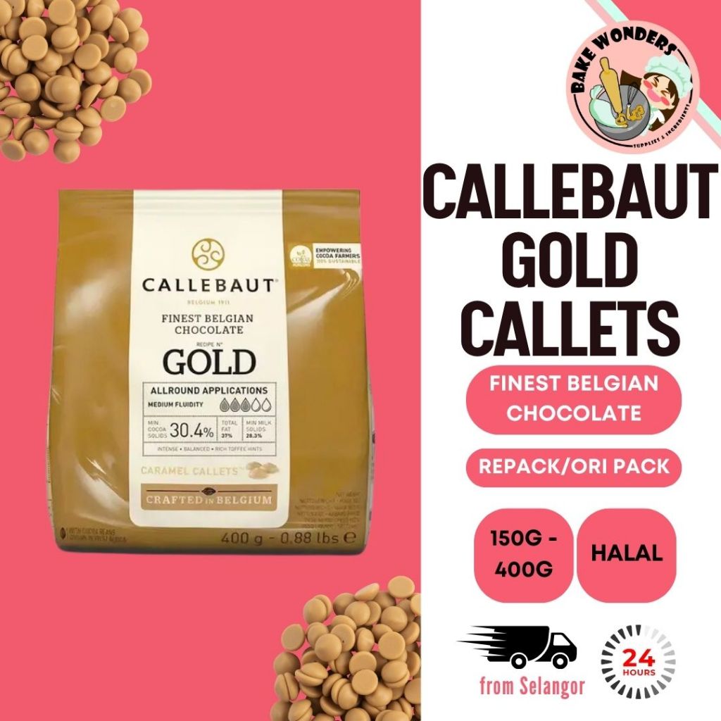 Callebaut Caramel Callets 30.4%/Callebaut Gold White (150g/350g/400g ...