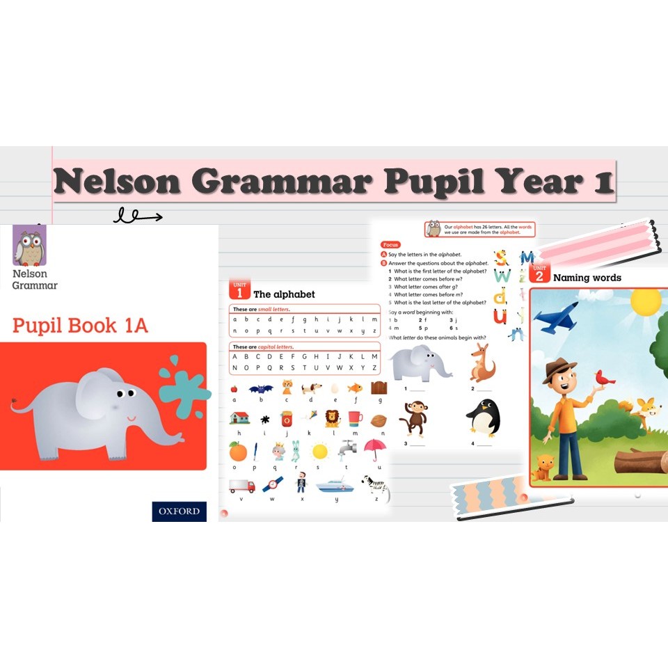 [PRE417] 67 pages Nelson Grammar Pupil Book 1 Year 1 Workbook Worksheet ...