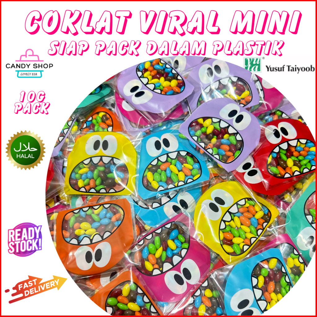 COKLAT VIRAL MINI (10g/pack) Doorgift Murah Chocolate Sunflower Seed ...