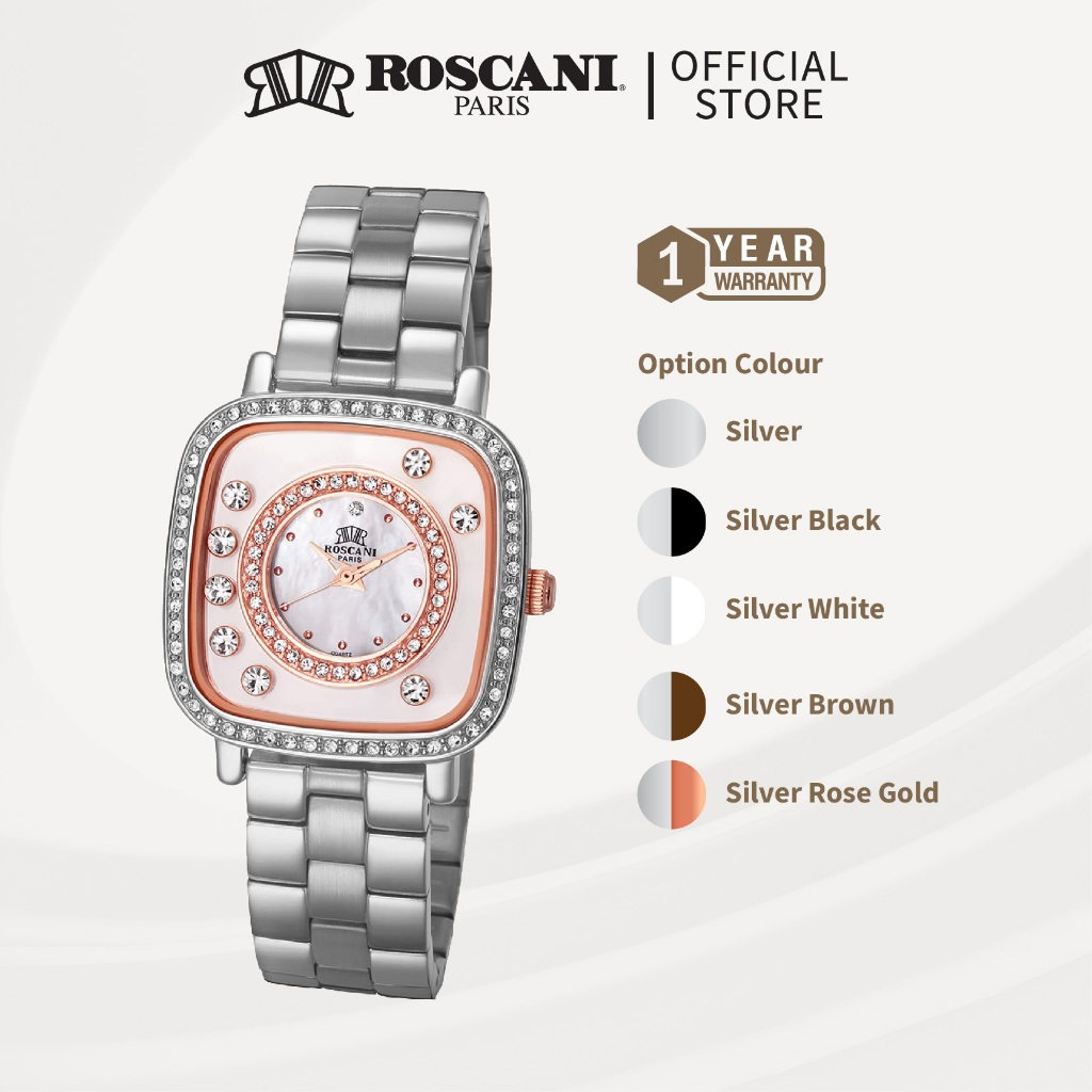 Roscani Elena E99 Bracelet Women Watch - Movable Gemstones + Mother of ...