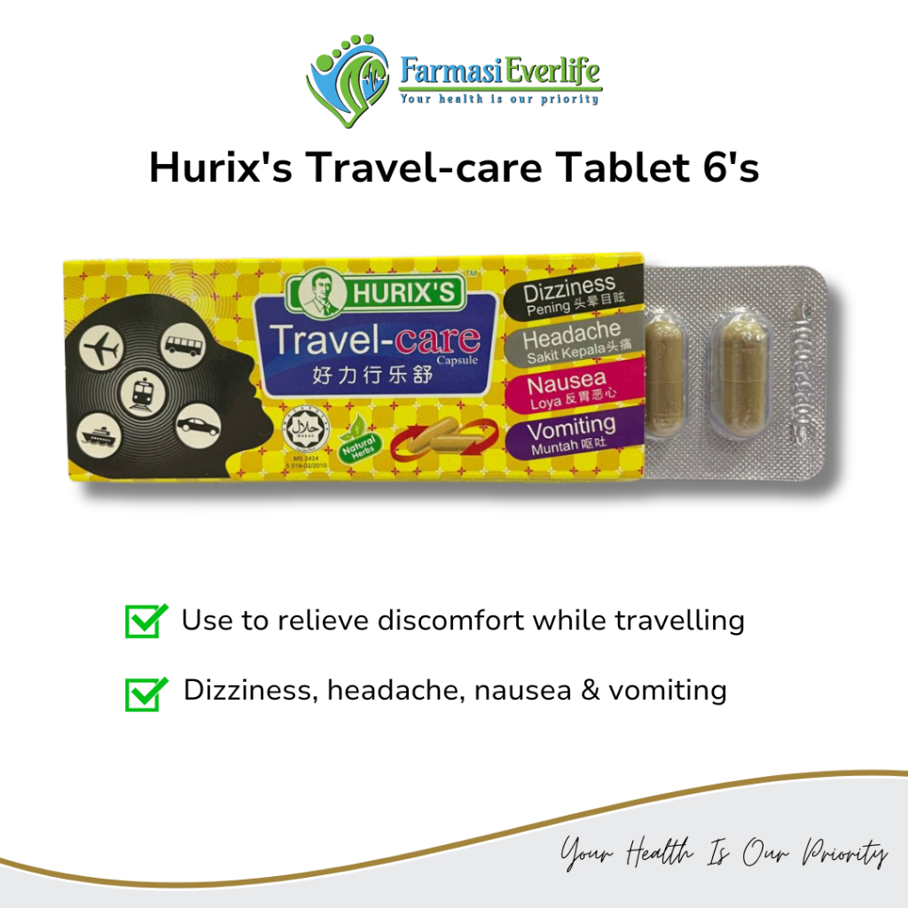 Hurix's Travel-care Tablet 6's | Shopee Malaysia
