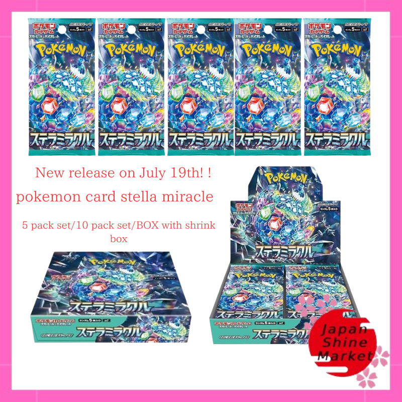 【Ready Stock】 Pokemon Card Game Stella Miracle 10 Pack Set / Booster Box sv7a with Shrink TCG ...
