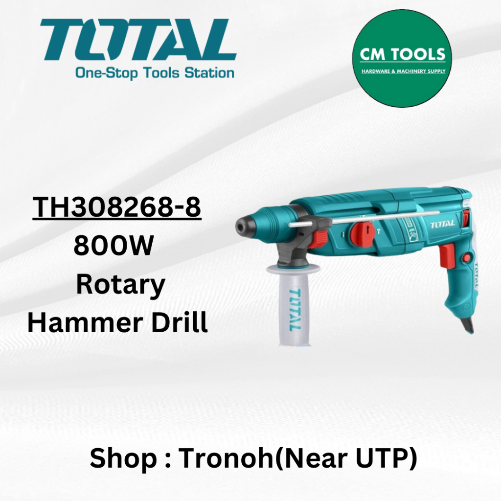 TOTAL TH308268-8 Rotary Hammer Drill c/w Bit / Total Hammer Drill ...