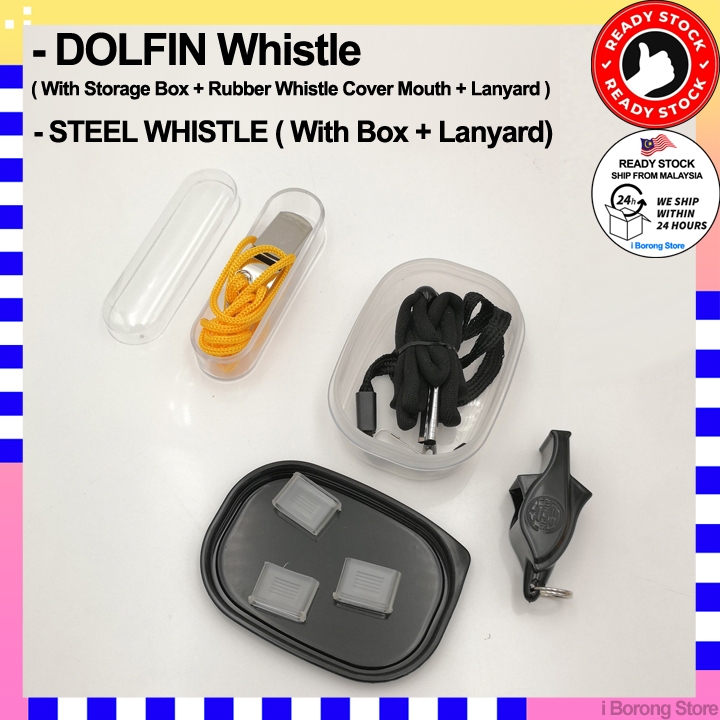 【i BORONG】Dolphin Whistle With Storage Box + Rubber Whistle Cover Mouth ...