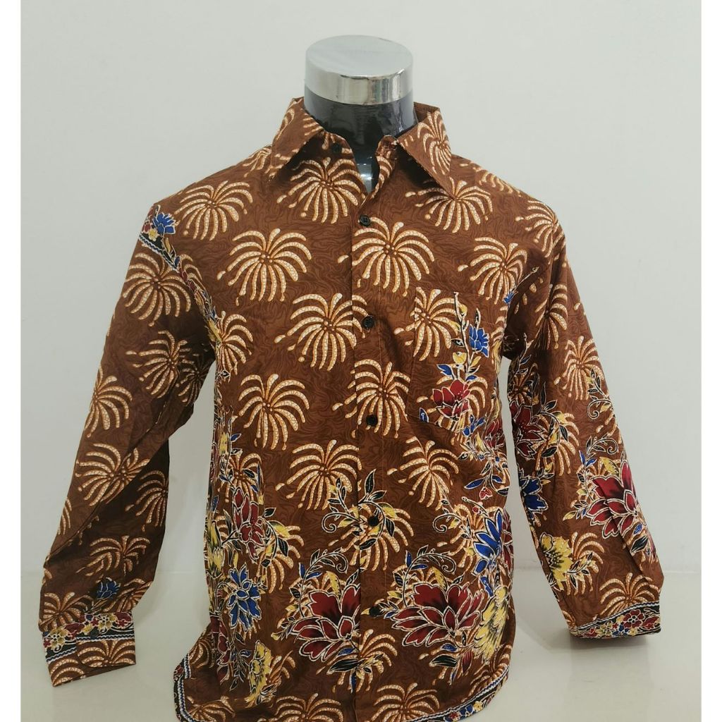 (READY STOCK) SW0086LKK Batik Men Shirt Long Sleeves Batik Baju Lelaki ...