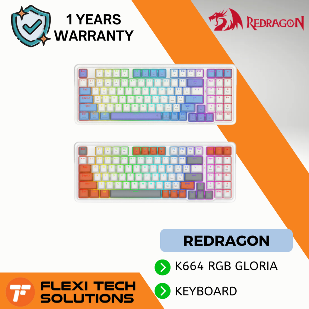 Flexi Tech Redragon K664 Gloria / Gloria PRO Gasket Tri-mode Wireless ...