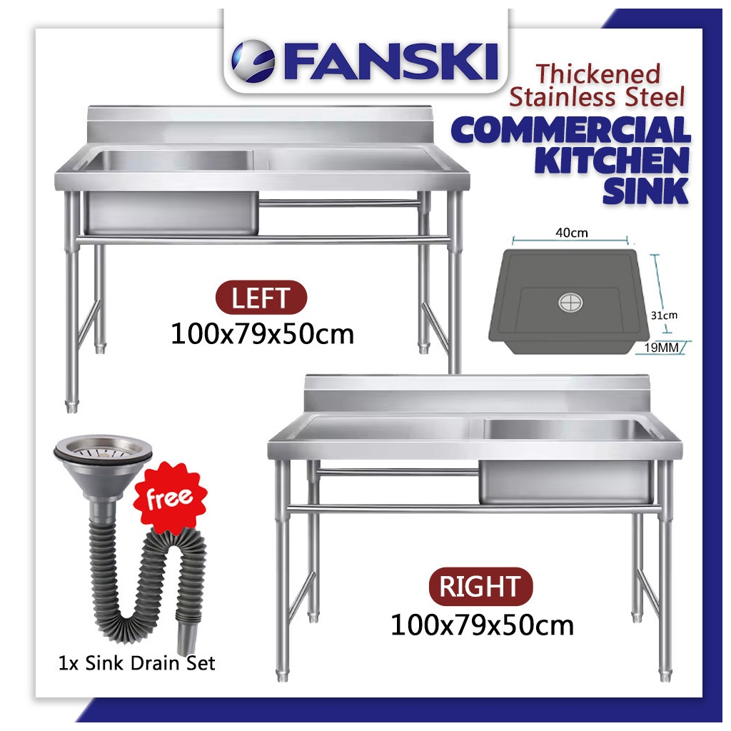 Stainless Steel Kitchen Sink With Sink Stand Sinki Dapur Besi Dengan ...