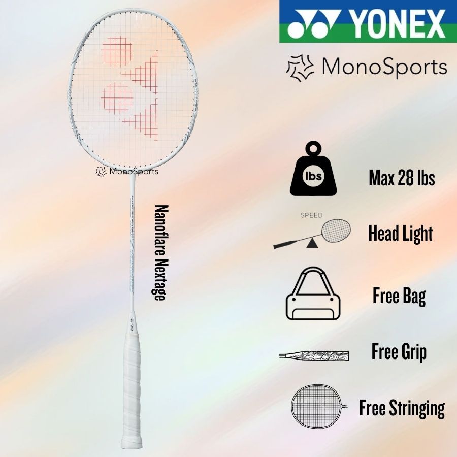 Monosports Yonex Nanoflare Nextage Headlight Badminton Racket Free Bag ...