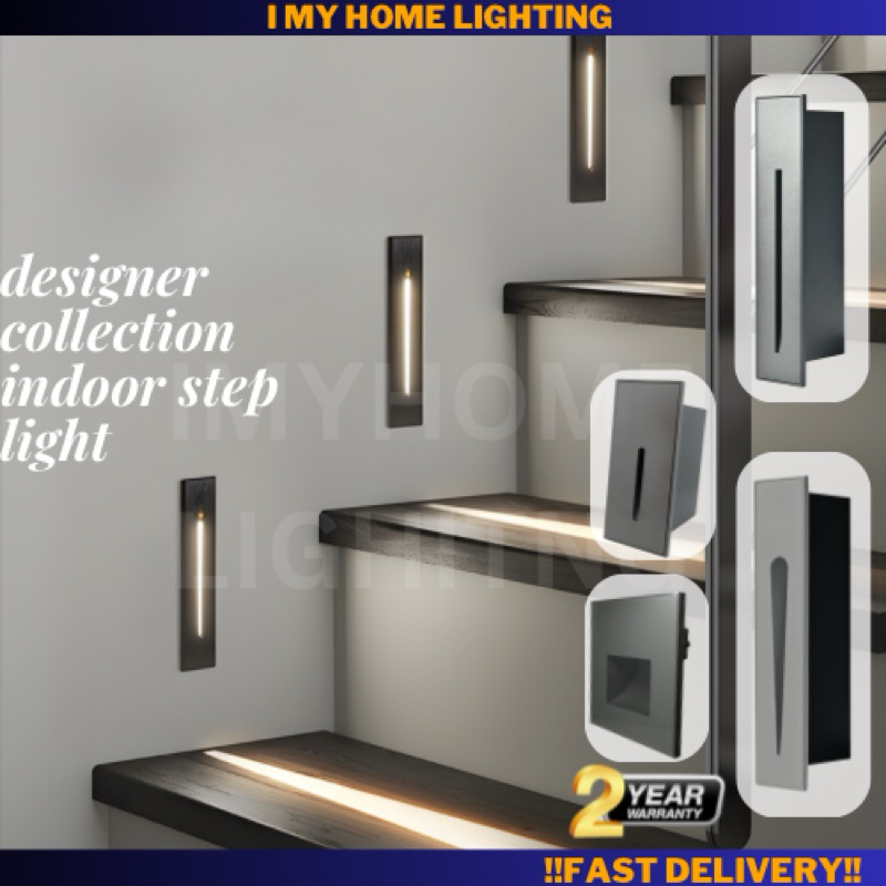 Indoor Conceal Recess LED Wall Step Light Lamp Modern Square Rectangle ...